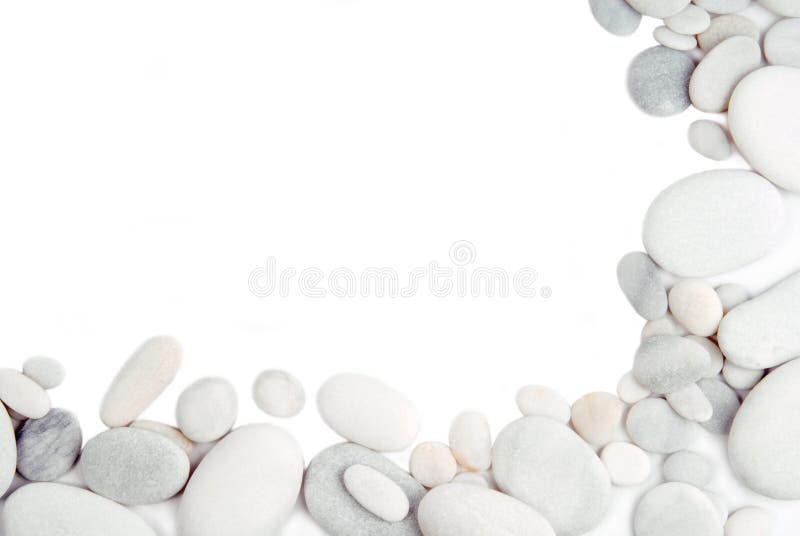 White Pebble Stone Frame Border Stock Photo - Image of decor, macro ...