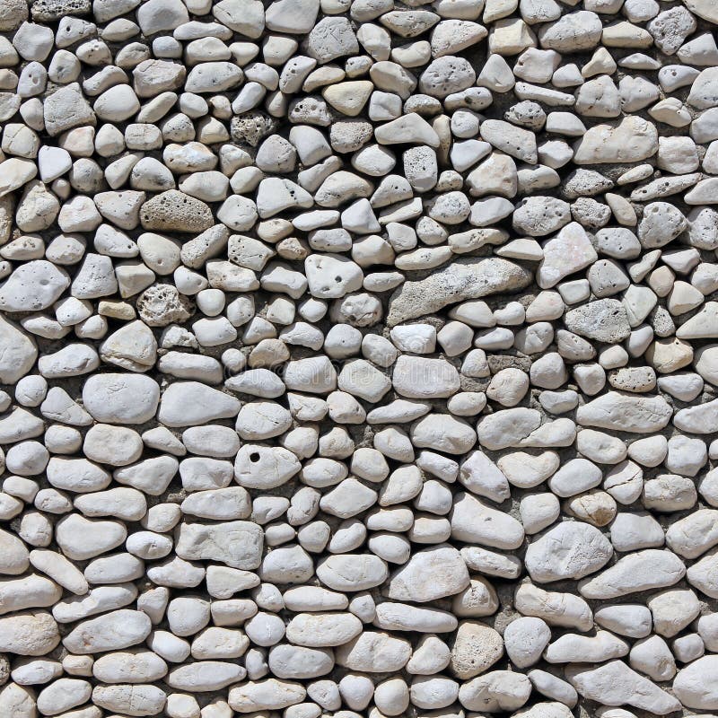 White Pebble Wall Background - Nature Concept Stock Image - Image of ...