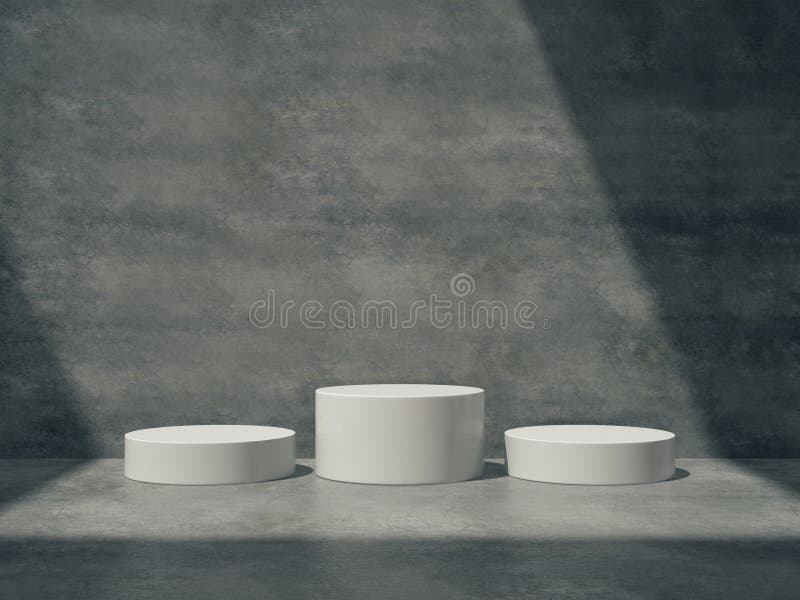 White Pedestal for Display, Platform for Design, Blank Product Stand ...