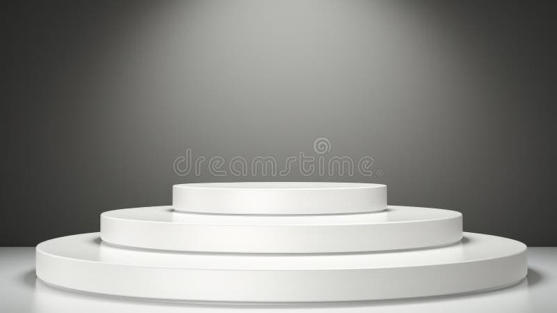 White Pedestal with Light on Top. Perfect for Displaying Objects in ...