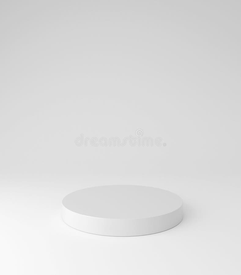 White Pedestal Podium, Round Shape, Product Stand Stock Illustration ...