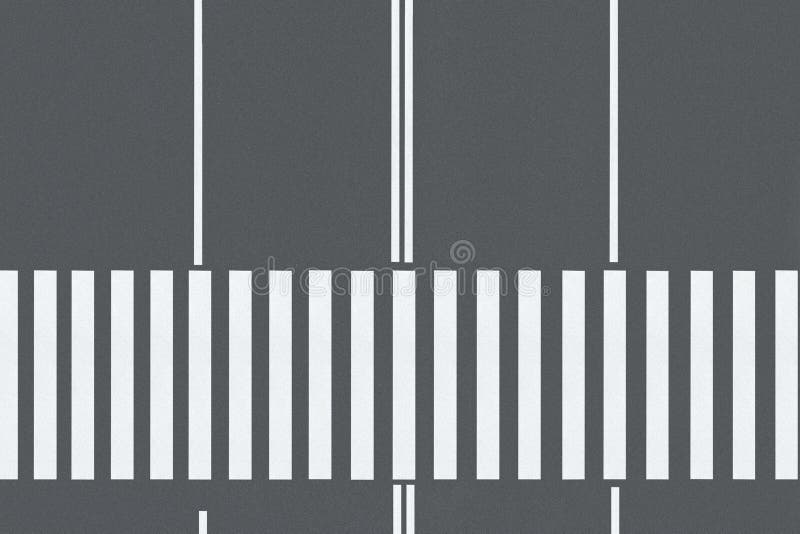 White Pedestrian Crossing on Empty City Street, Top View Stock Image ...