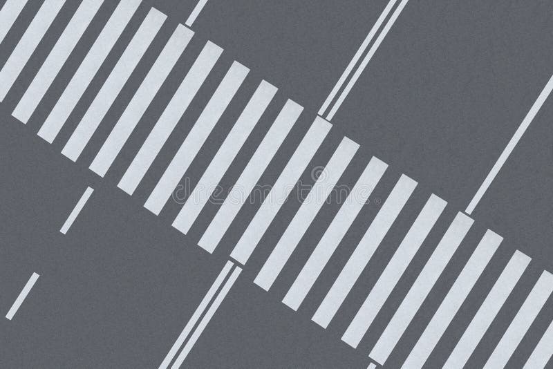 White Pedestrian Crossing on Empty City Street, Top View Stock Photo ...