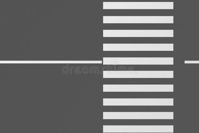 White Pedestrian Crossing on Empty City Street, Top View Stock Photo ...