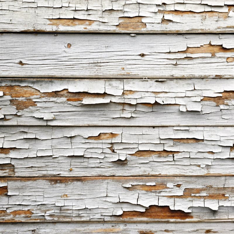 White Peeling Paint on Wooden Wall Background Stock Illustration ...