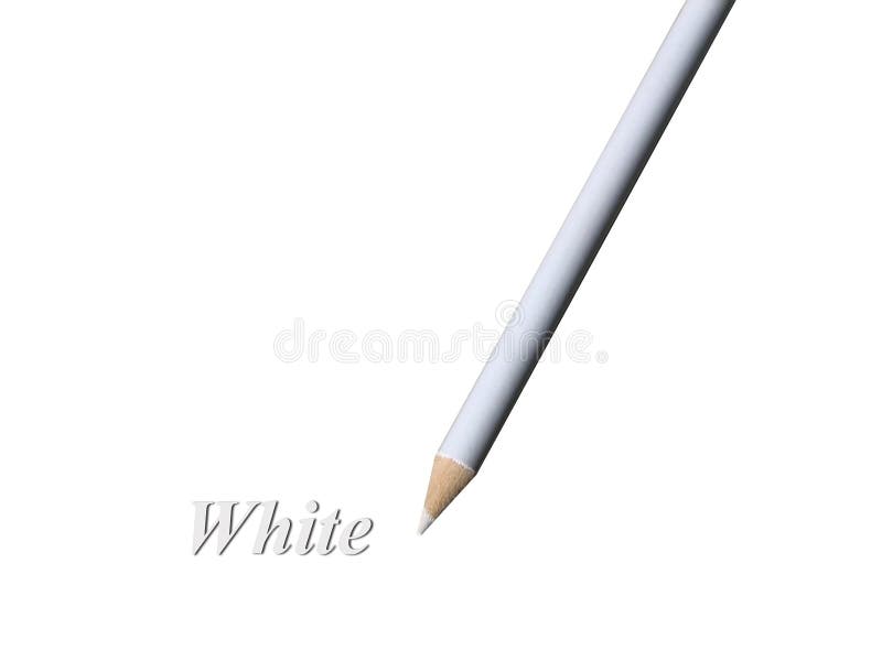 White Pencil stock illustration. Illustration of isolated - 353281