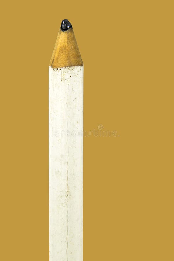 White Pencil with Sharp Tip. Stock Image - Image of rifle, eraser ...