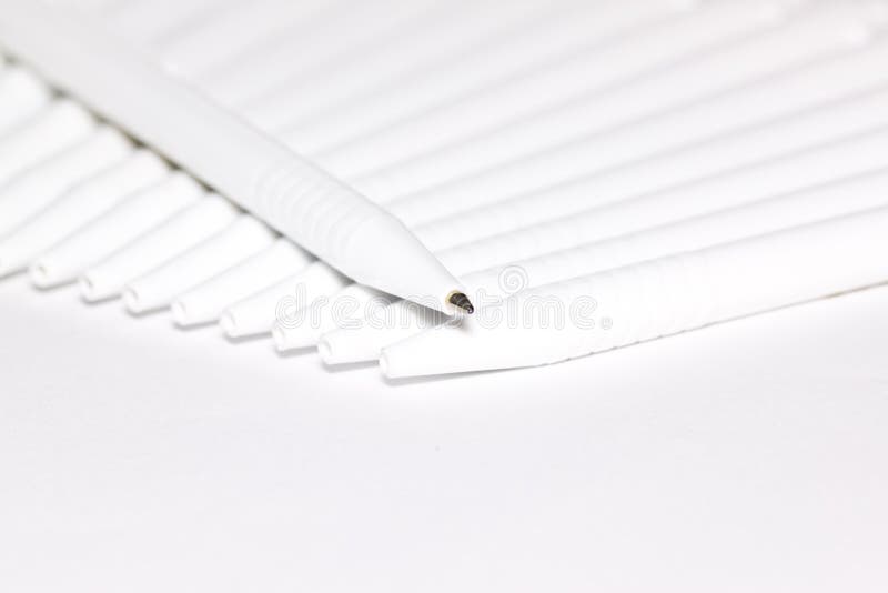 White pens stock photo. Image of education, sharp, instrument - 36232992