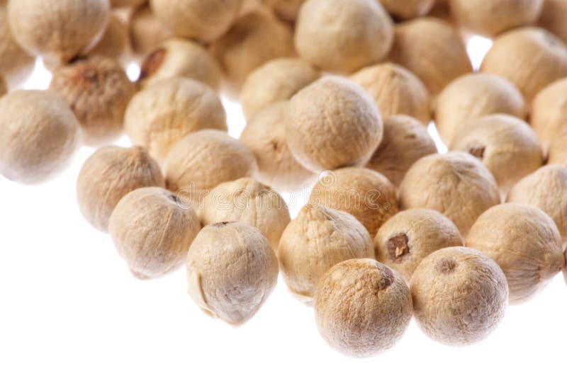 White Pepper Macro Isolated Stock Image - Image of flavoring, isolated ...
