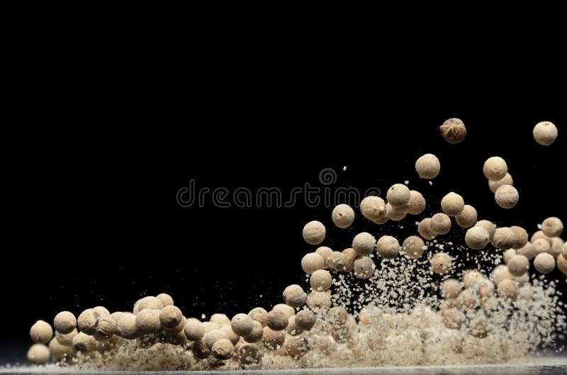 White Pepper Seeds Fly Explosion, White Pepper Mix Powder Float Explode ...