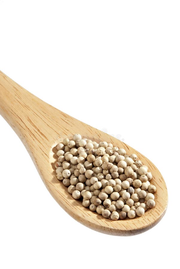 White pepper spoon stock image. Image of flavoring, close - 17020105