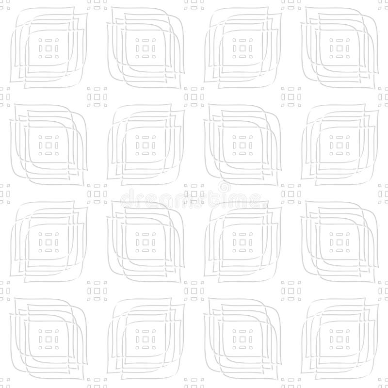 White Perforated Linear Leaves and Rectangle Groups Seamless Stock ...