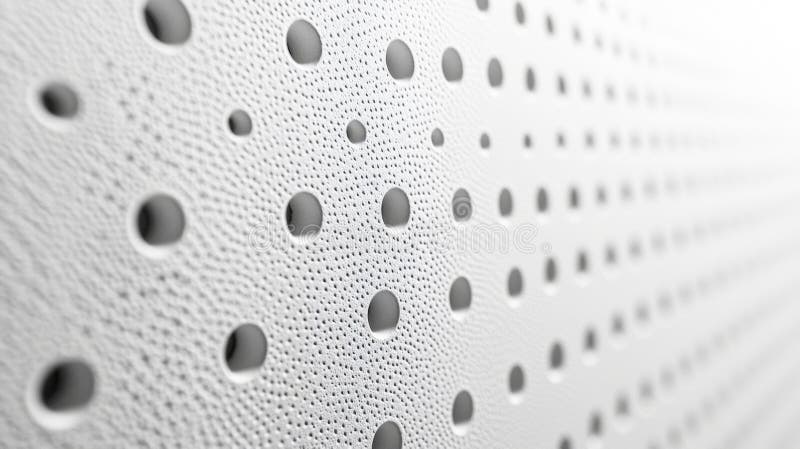 White Perforated Surface with Circular Holes Pattern Stock Illustration ...