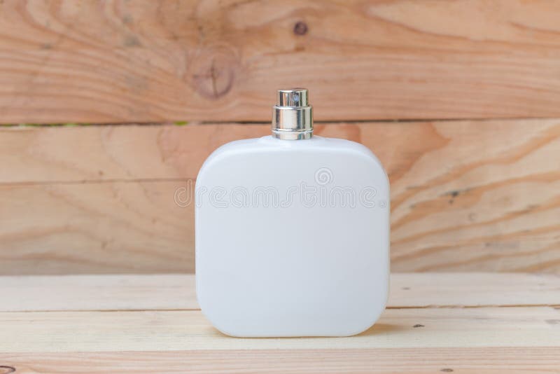 White perfume bottle stock photo. Image of blank, metal - 173047702