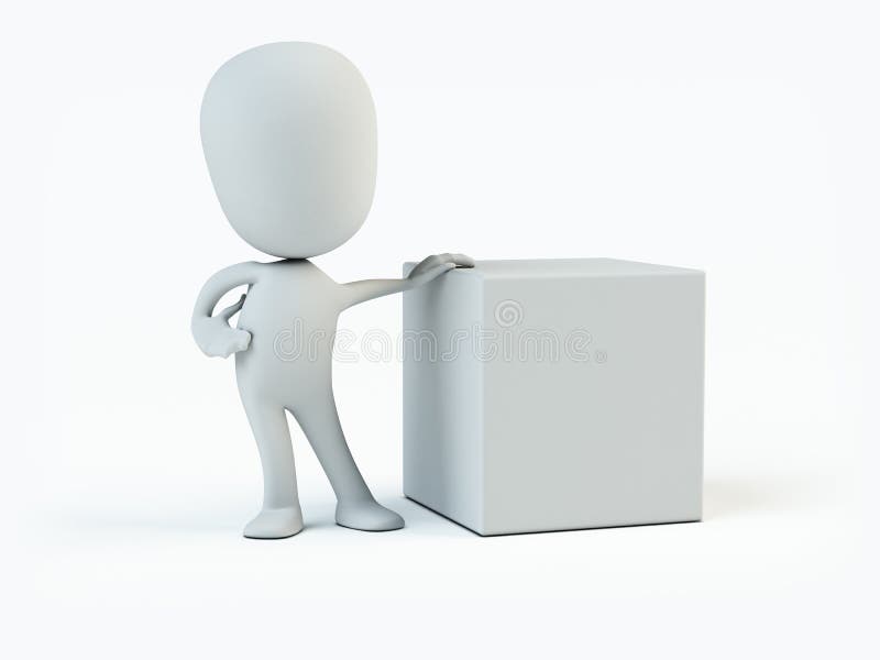 3d person and seo cube stock illustration. Illustration of network ...