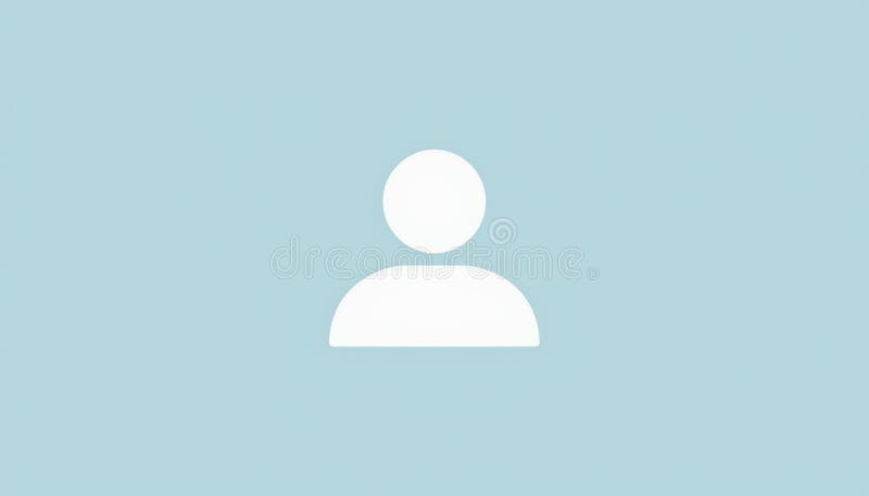 White Person Icon on Blue Background, a Simple and Modern Design for ...