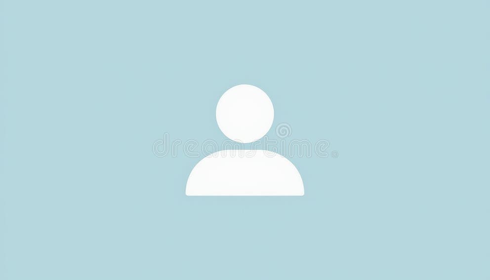 White Person Icon on Blue Background, a Simple and Modern Design for ...
