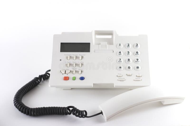 White phone stock photo. Image of cable, telecommunication - 292412