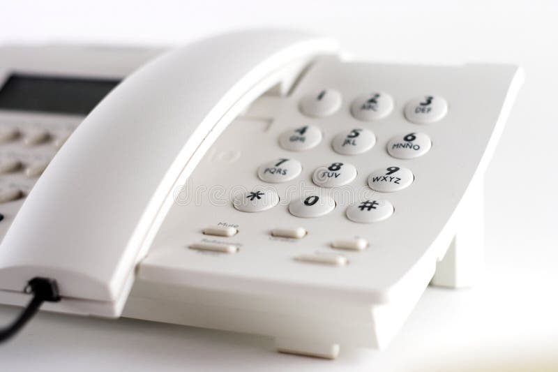 White phone stock photo. Image of cable, telecommunication - 292412