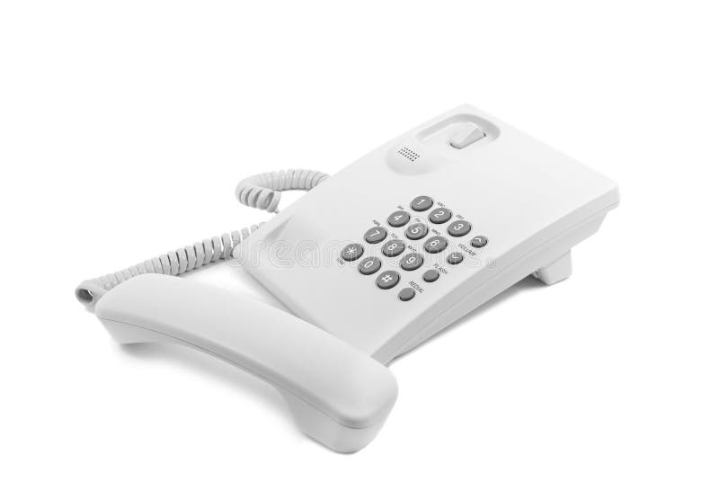 The white phone stock image. Image of telecommunications - 5925699