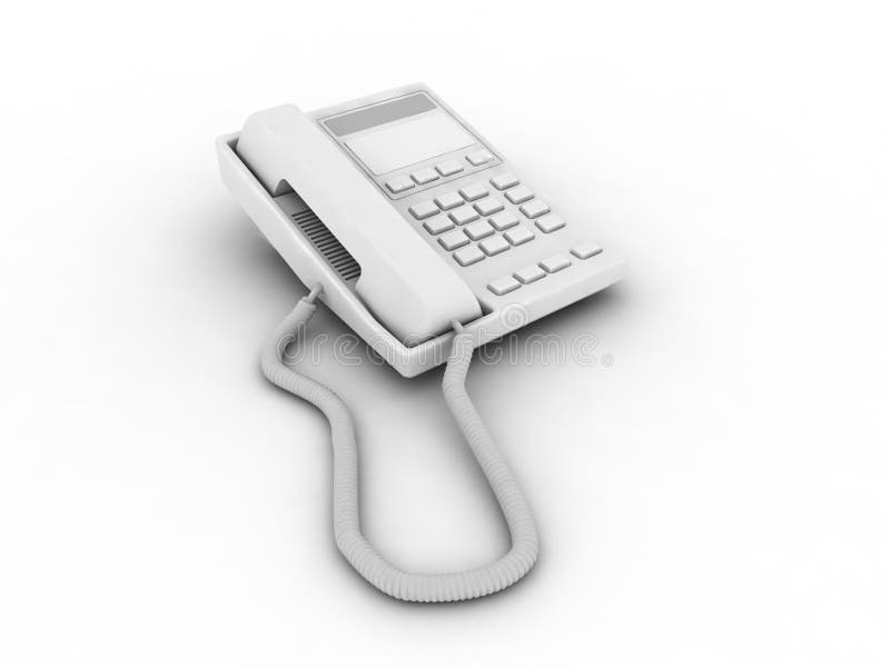 White phone isolated stock illustration. Illustration of appliance ...