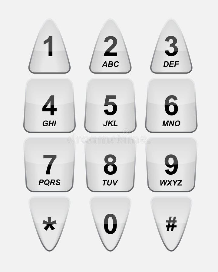 White phone keyboard stock vector. Illustration of buttons - 23867256