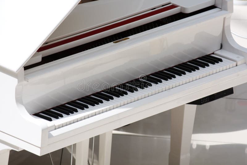 White piano stock photo. Image of note, classic, harmony - 9657094