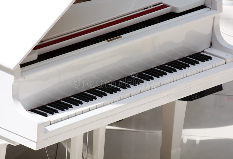 White piano stock photo. Image of acoustically, detail - 9684274