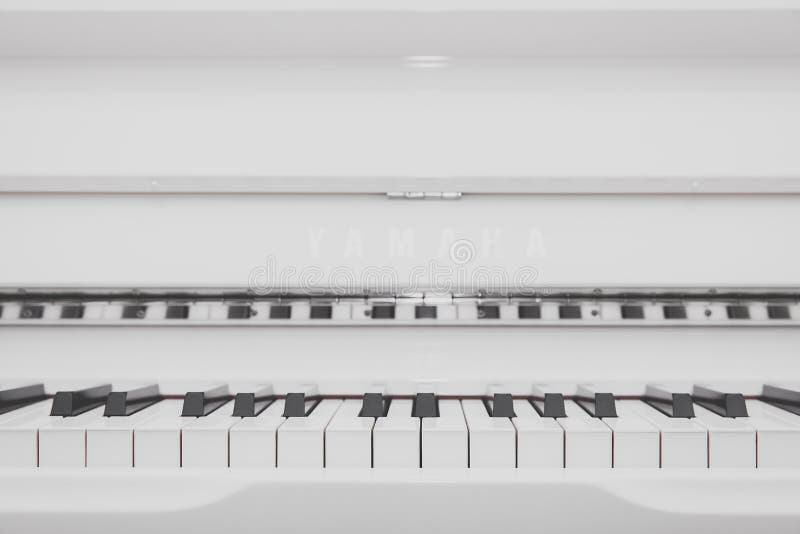 White piano keyboard rows stock photo. Image of musical - 135542370