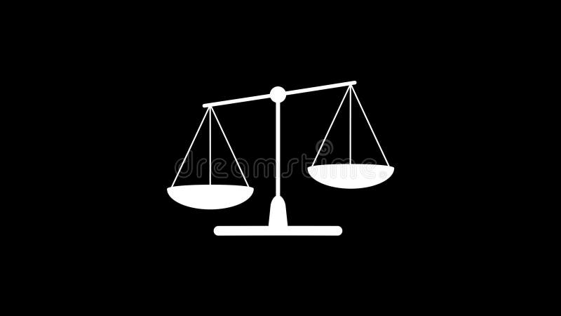 White Picture of Balance on a Black Background. Stock Video - Video of ...