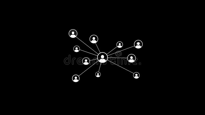 White Picture of Communication on a Black Background. Stock Video ...