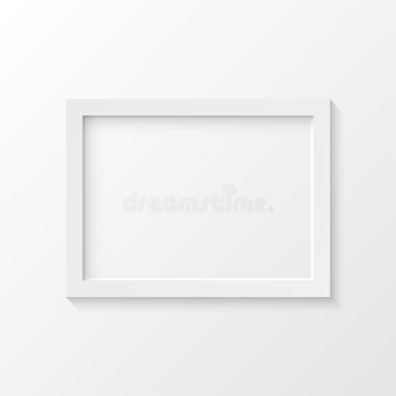White Picture Frame Vector Illustration Stock Vector - Illustration of ...