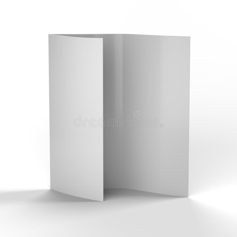 White Piece of Blank Folded Paper Stock Illustration - Illustration of ...