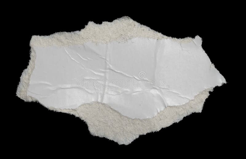 A White Piece of Paper on a Black Isolated Background Stock Image ...