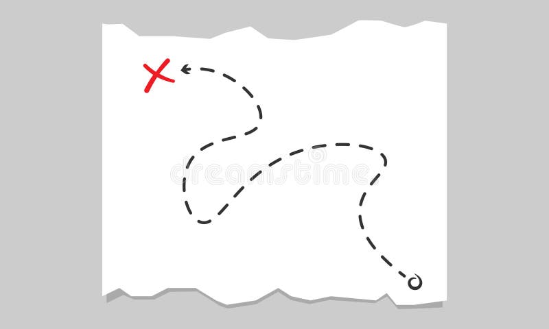 White Piece of Paper with a Red X Marks the Spot on it Stock ...