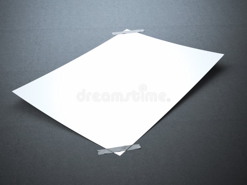 White Piece of Paper on the Table Stock Photo - Image of piece ...