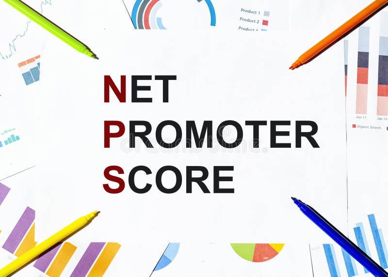 White Piece of Paper with Text NPS NET PROMOTER SCORE on the Background ...