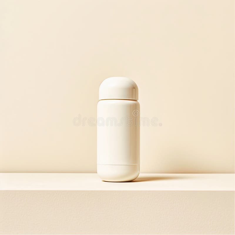 White Pill Bottle on White Block Stock Photo - Image of rectangular ...