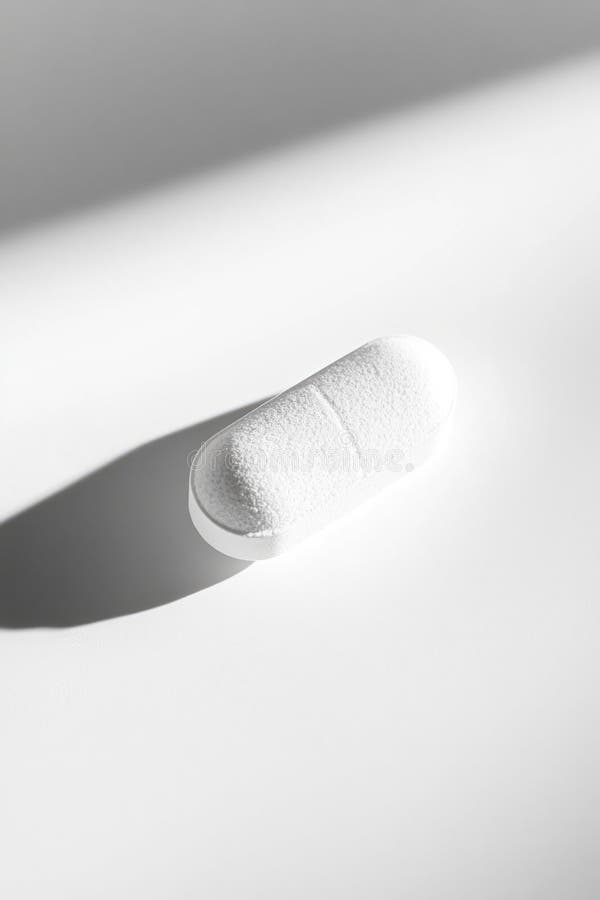 White Pill on Surface stock image. Image of round, pharmaceutical ...