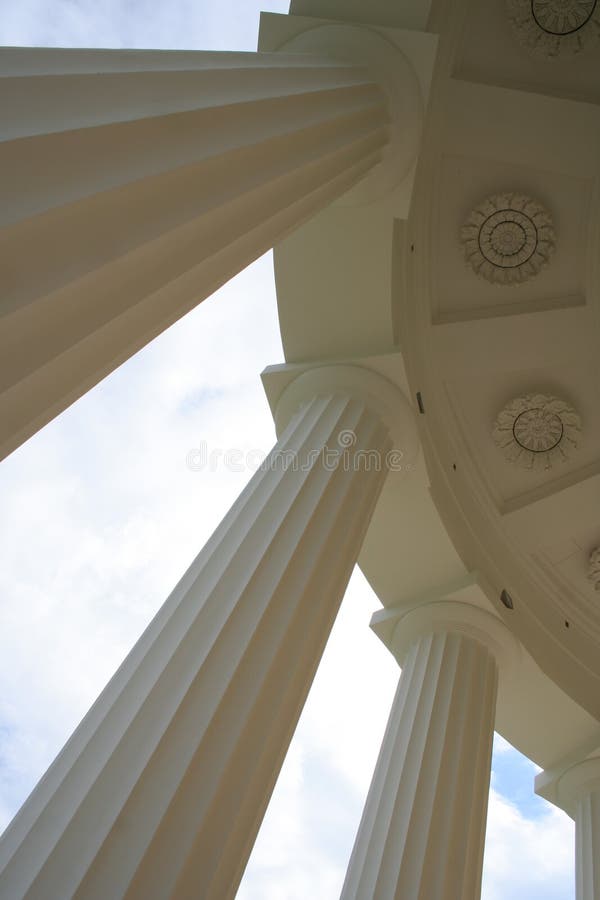 White pillars stock photo. Image of glow, nighttime, corinthian - 75010812