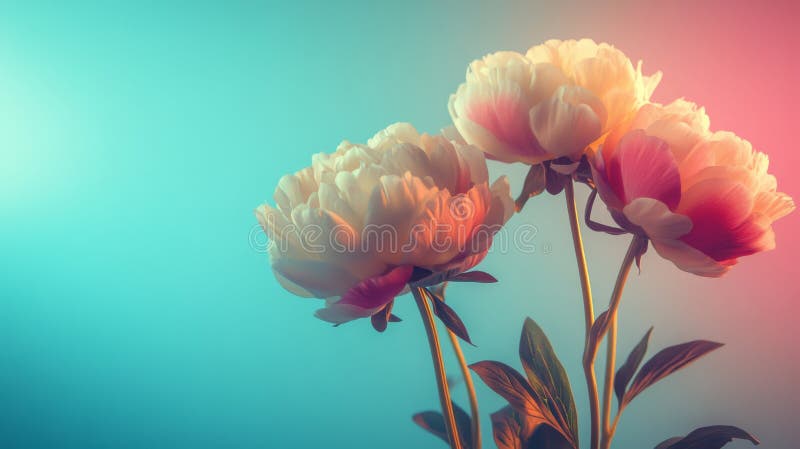 A White-pink Backdrop Serves As the Setting for a Close-up of Vibrant ...