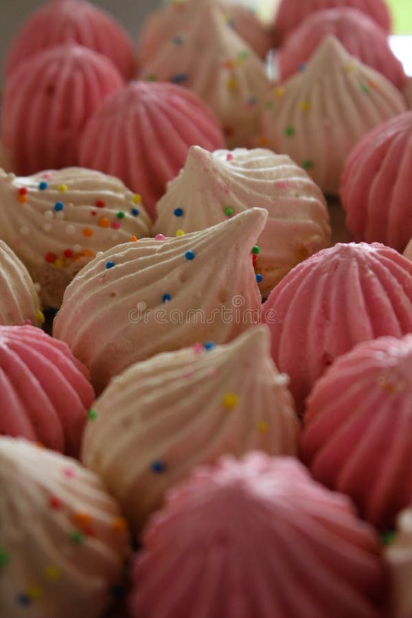 White and Pink Snacks on a Plate Stock Image - Image of brush, diabetes ...
