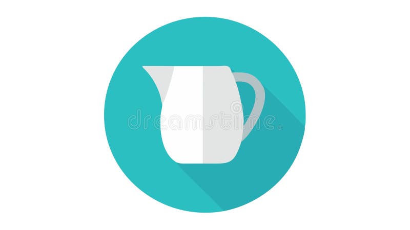 White Pitcher Jug Icon on Green Background, Beverage and Serving Symbol ...