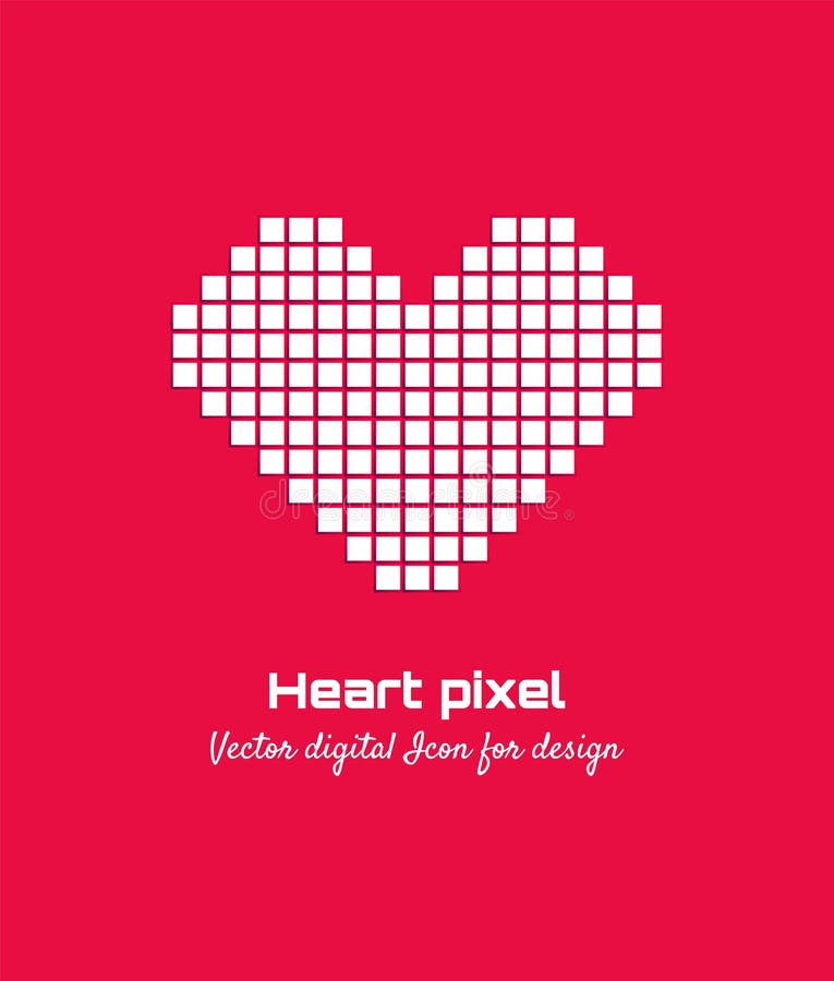 Pixel I Love You Text Detailed Illustration Isolated Vector Stock ...