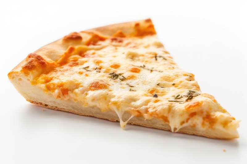 White Pizza Pizza Slice on a White Background. Generative AI Stock ...