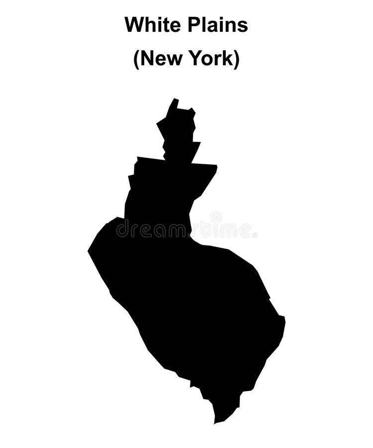 White Plains outline map stock vector. Illustration of plains - 357490702