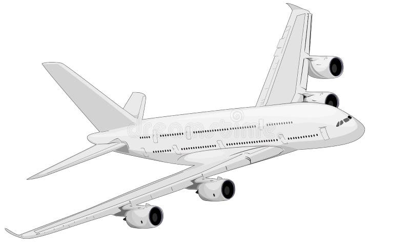 The white plane stock illustration. Illustration of speed - 65818055