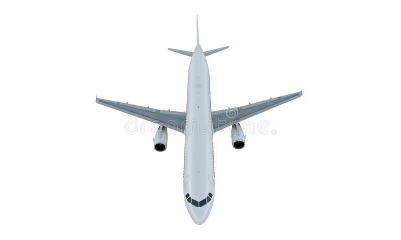 White Plane Flying. Airplane Airbus A321 Isolate on White Background ...