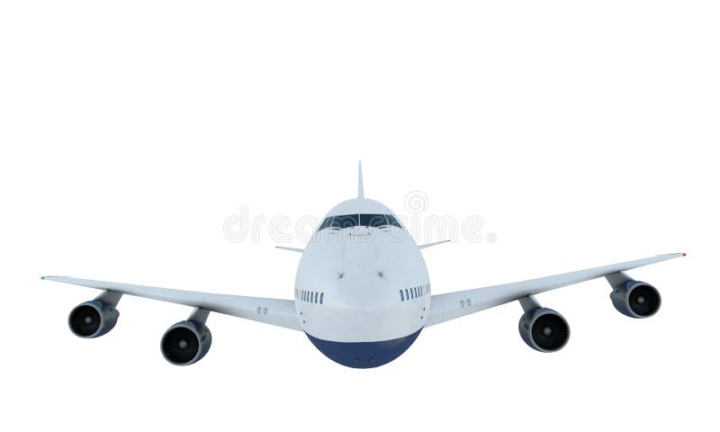 White Plane Flying. Airplane Boeing 747 Stock Image - Image of cockpit ...