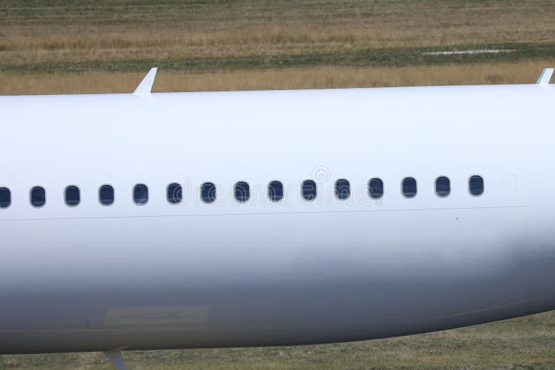 White Plane, Close-up View of Windows Stock Image - Image of airplanes ...